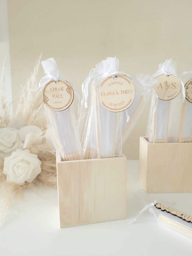 Eventails mariage personnalisé - CW evenements